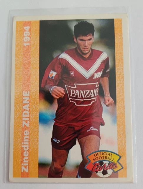 CARTE CARD CARTA ZINEDINE ZIDANE Bordeaux Panini Official Football ...