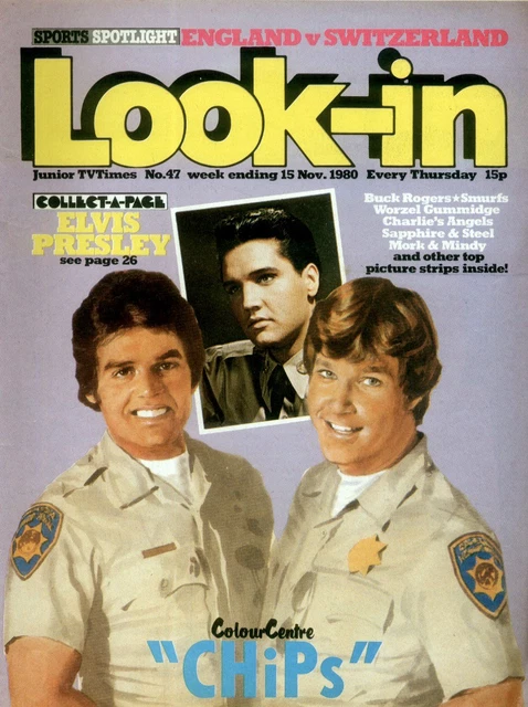 LOOK-IN MAGAZINE 15 Nov 1980 . Chips / Elvis Front Cover . Tiswas ...