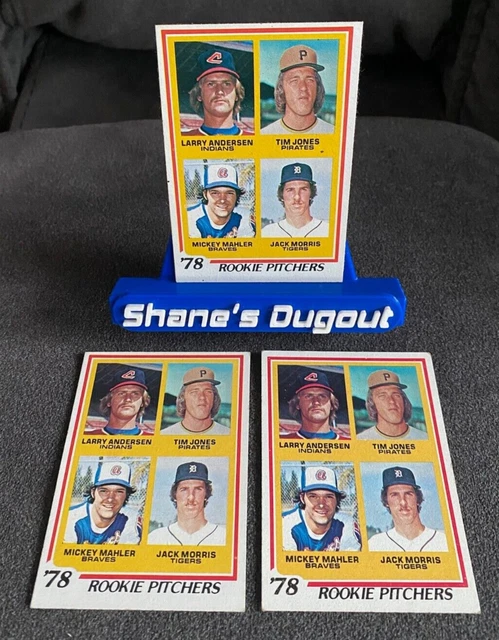 1978 TOPPS BASEBALL Rookie Pitchers (3 cartes) - Jack Morris #703 ...