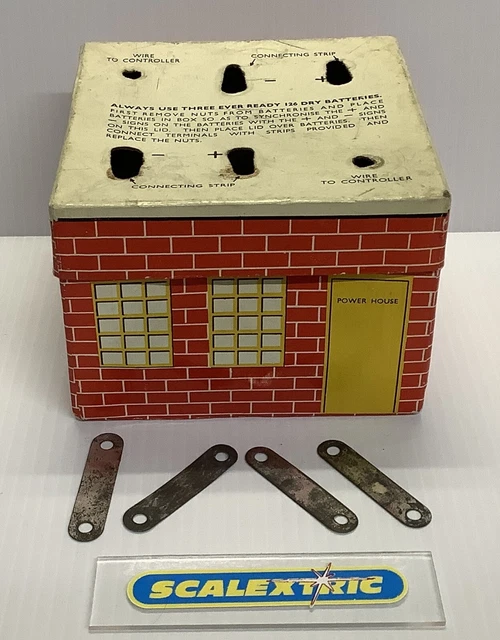 B SCALEXTRIC TRI-ANG 1950s /60s BATTERY BOX HOUSE & CONNECTORS (EX ...