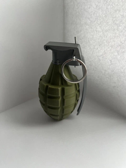 **PLASTIC REPLICA** US Mk II Pineapple Hand Grenade Prop 3D print £10. ...