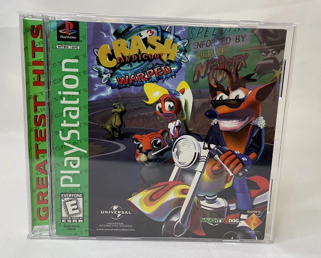 CRASH BANDICOOT 3 Warped (PlayStation 1, 1998) PS1 Complete Greatest ...