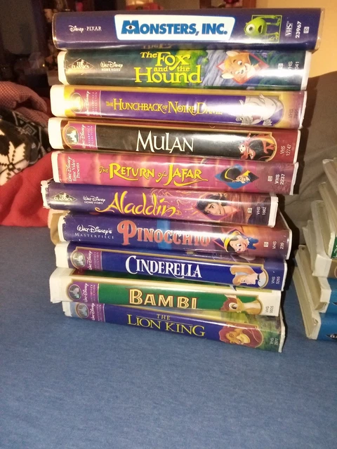 DISNEY VHS LOT (10) Lion King Aladdin Mulan Monsters Inc Tested VG ...
