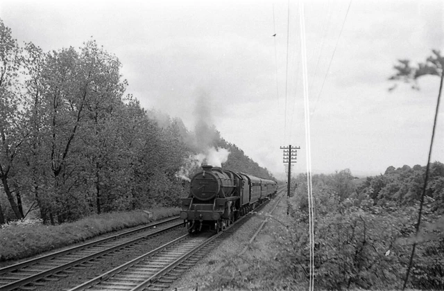 35MM NEGATIVE BR/LMS 5MT Black Five Steam Loco 45407 Lickey Incline ...