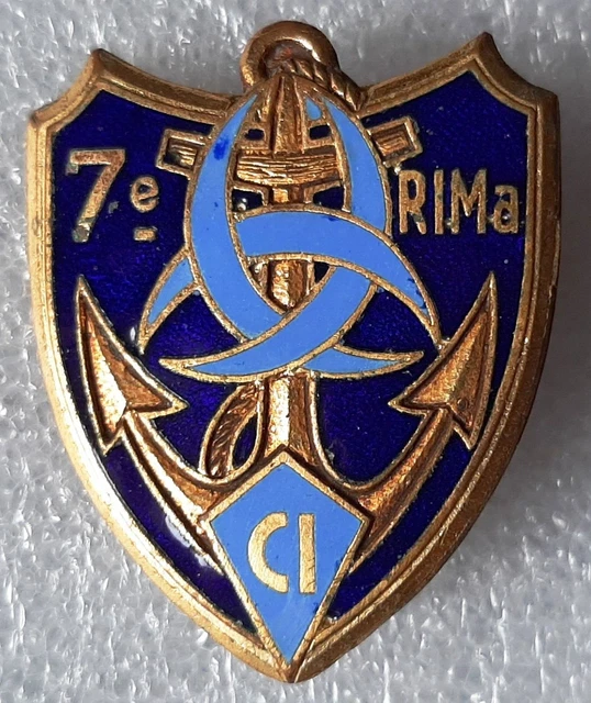 INSIGNE ÉMAIL 7° RIMA CI RÉGIMENT INFANTERIE DE MARINE TDM ORIGINAL DRAGO G2086 EUR 12,99 ...