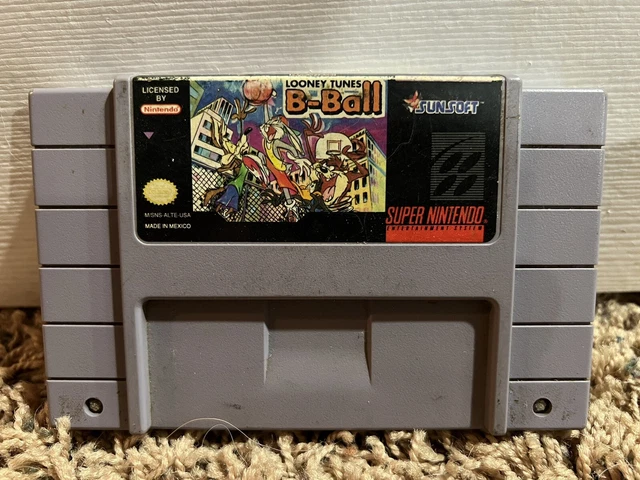 LOONEY TUNES B-BALL Super Nintendo 1995 Snes Game Cartridge Authentic ...
