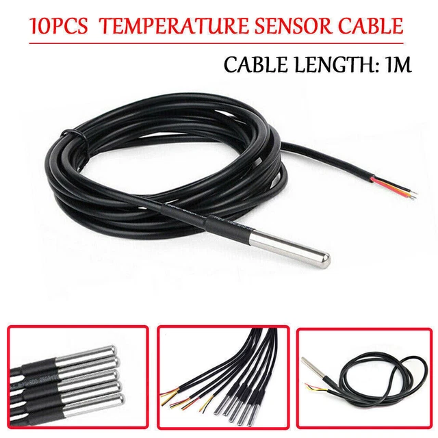 10X1 M DS18B20 capteur de température capteur thermique câble de capteur de temp EUR 14,11 ...
