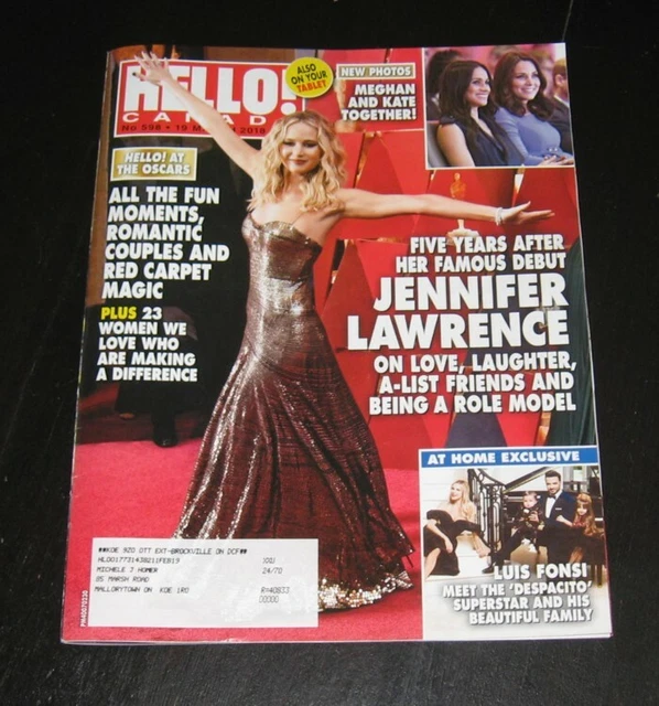 HELLO CANADA MAGAZINE Jennifer Lawrence LUIS FONSI Kate Middleton ARISA ...