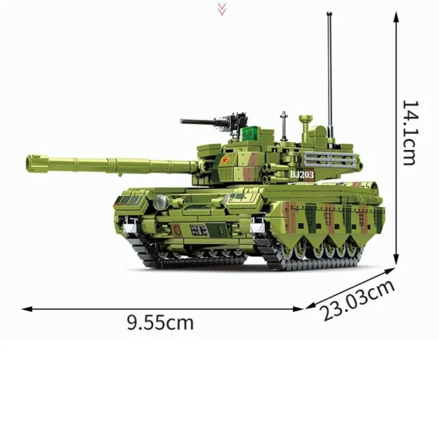 BUILDING BLOCK MILITARY Set MOC WW2 TYPE 96 Main Battle Tank Brick Toy ...