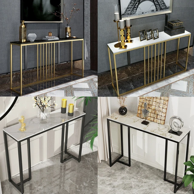 HEAVY DUTY REAL Marble Console Table Hallway Accent Entrance Table Art ...