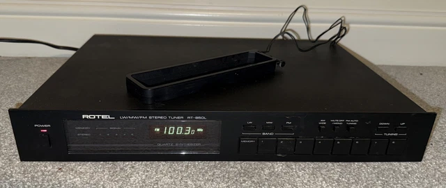 VINTAGE ROTEL STEREO Tuner Rt-850L Quartz Synthesiser Working Well ...