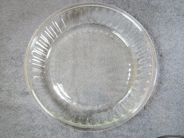 LOVELY VINTAGE SIMAX Deep Round Fluted Edge Glass Oven Baking Pie Dish ...