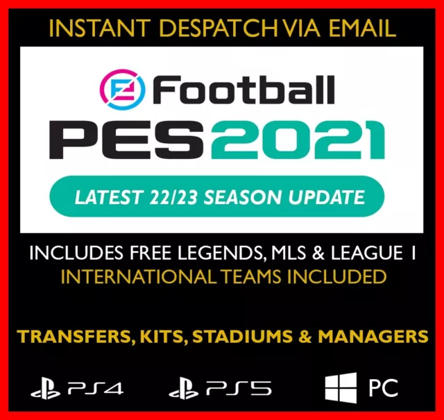 NEW! EFOOTBALL PES 2021 Option File - 22/23 SEASON KITS TRANSFERS PS4 ...