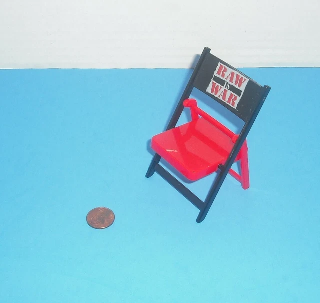 HTF WWF RAW is War Folding Chair Wrestling Figure Accessory WWE WCW ECW ...