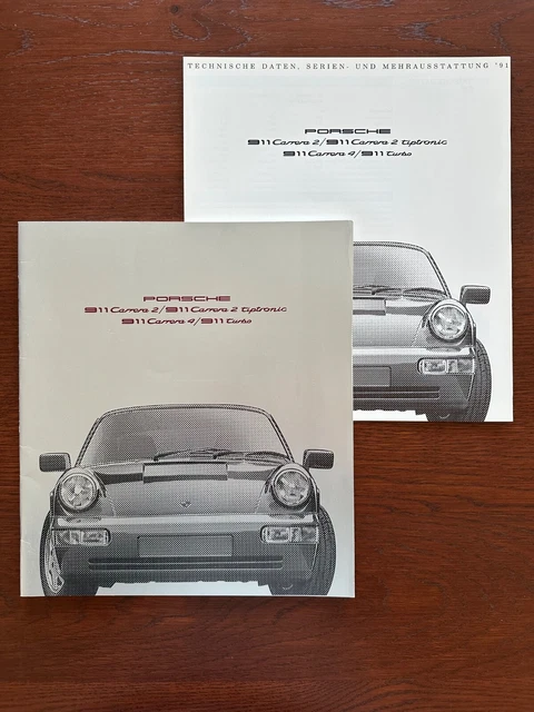 GROSSER PROSPEKT / large brochure Porsche 911 Carrera & 911 Turbo Typ ...