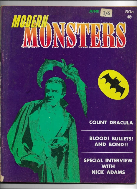 MODERN MONSTERS #2 1966 Dracula Poster Centrefold horror magazine £12. ...