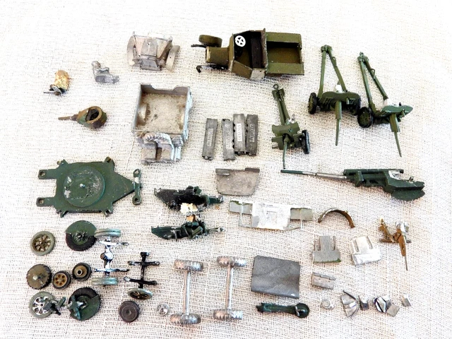 VINTAGE STEVENS LEAD Cast Model Armoured Cars Field Guns Spare ...