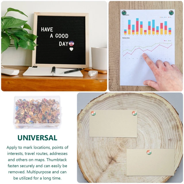 194PCS CREATIVE PUSH Pin Map Tacks National Flag Glue Thumbtack Notice ...