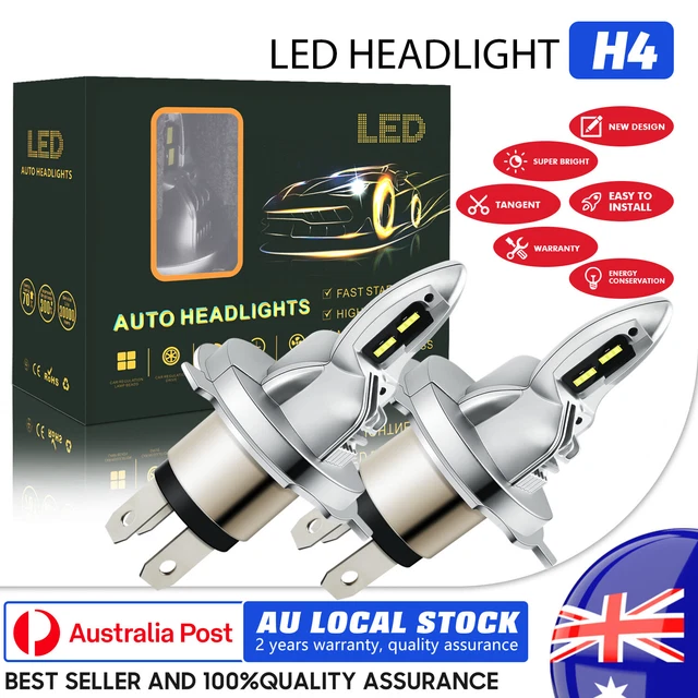 CANBUS H4 HB2 9003 Headlight Globe LED High Low Beam Bulbs Kit White 4300000ML $53.79 - PicClick AU