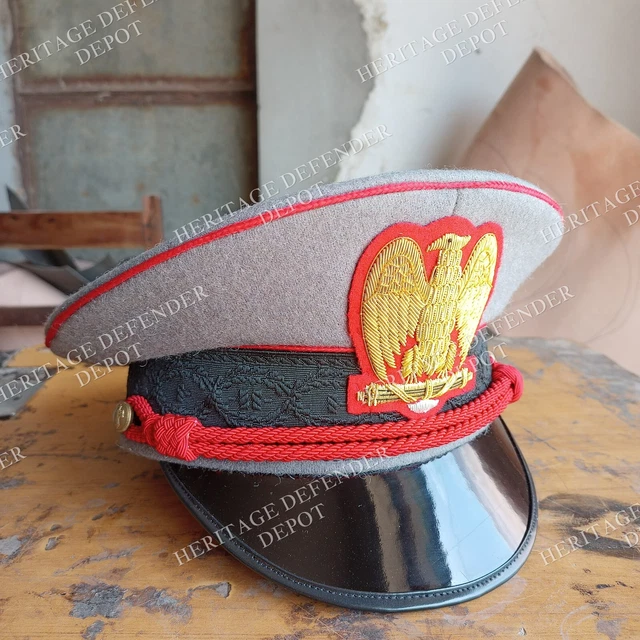 WW2 ITALIAN DUCE of Fascism Fascist Military General Officers Visor Cap ...