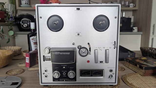 AKAI 1710 4-TRACK Stereo Valve Tube Reel-to-Reel Tape Recorder with ...