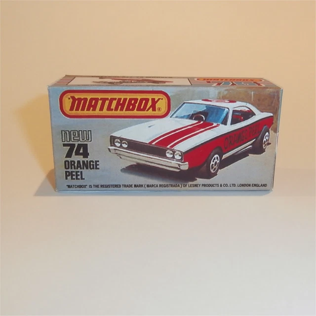 MATCHBOX LESNEY SUPERFAST 74f Dodge Charger Orange Peel Car K Style ...