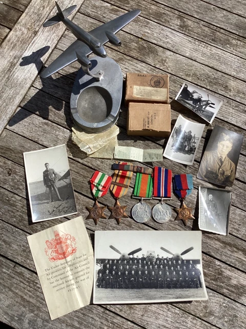RARE WW2 RAF pathfinder Mosquito Squadron pilots medals, photos and ...