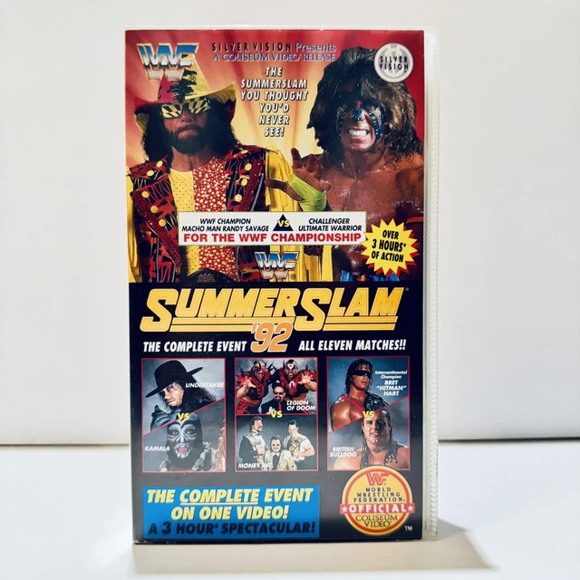 WWF SUMMERSLAM 1992 VHS (WF 108) Wembley Rare Silver Vision - Tested ...