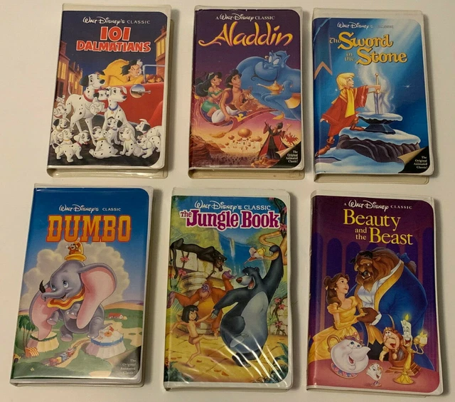 DISNEY VHS MOVIE Lot (6) - clam shell cases - black diamond edition ...
