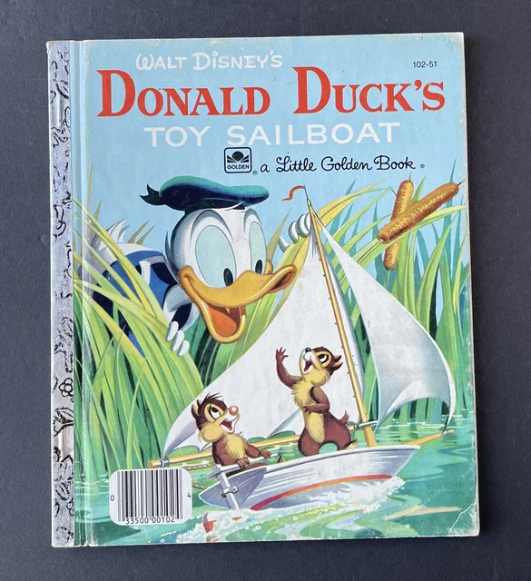 VINTAGE A LITTLE Golden Book Donald Duck’s Toy Sailboat Children’s ...