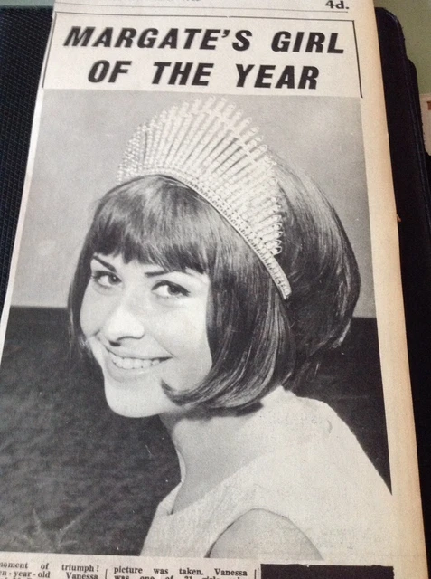 65-8 EPHEMERA 1965 Picture Margate Girl Of The Year Vanessa Davies ...