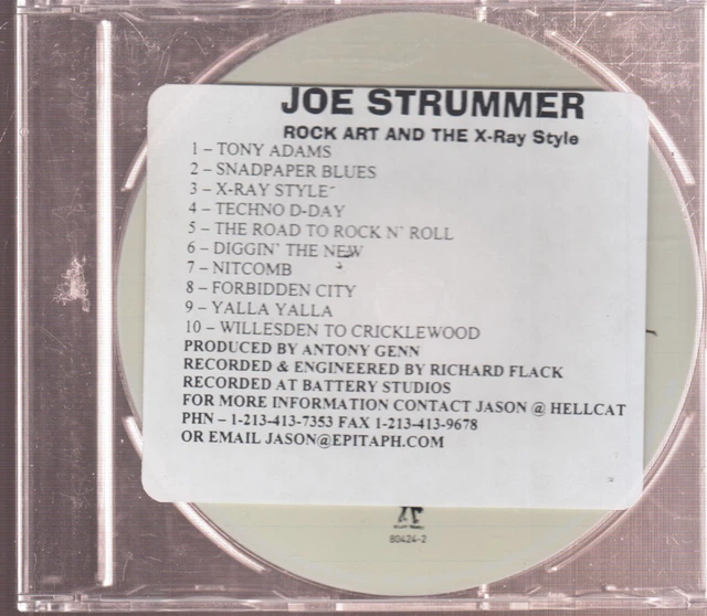 JOE STRUMMER ROCK art and the x-ray style cd promo EUR 12,97 - PicClick IT