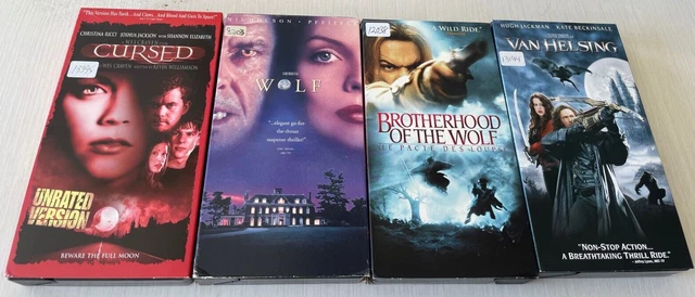 4 WEREWOLF VHS Lot Wolf Cursed Van Helsing & Brotherhood of the Wolf ...