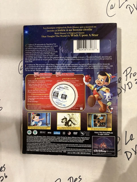 DISNEY'S PINOCCHIO 70TH Anniversary Platinum Edition DVD - E1 £2.53 ...