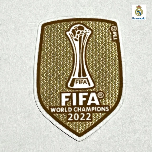 REAL MADRID CLUB World Champions 2022 Football gold Badge Patch Heat ...