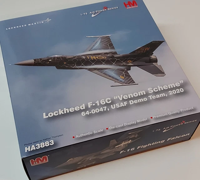 HOBBY MASTER HA3883 Diecast Lockheed F-16C “Venom Scheme” USAF Demo ...