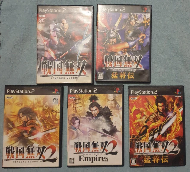 PLAYSTATION PS2 SENGOKU Musou Set 5 giochi, JPN VERSIONI REGIONE ...