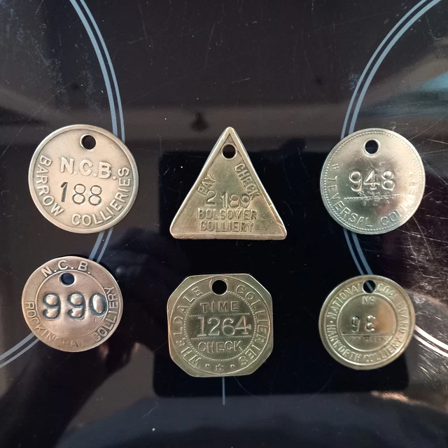 NCB COLLIERY MINERS Pit Checks . 6 X Brass Tokens . £27.99 - PicClick UK