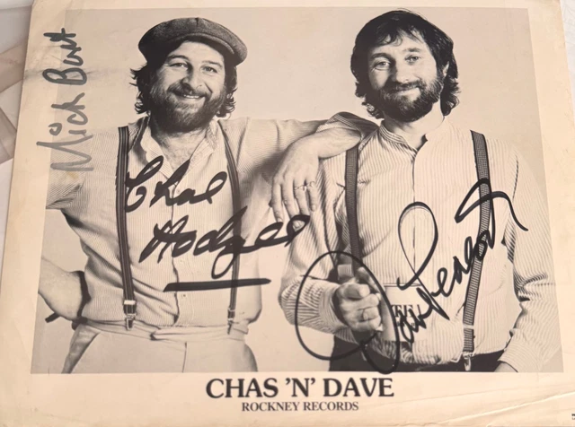 CHAS AND DAVE Signed 10" X 8" Photograph Also Drummer Mick Burt £149.99 ...