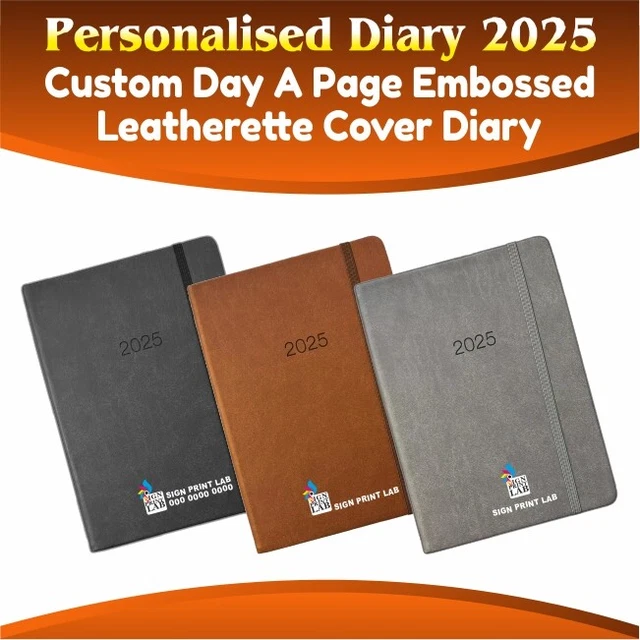 PERSONALISED CUSTOM DIARY 2025 A4/A5 Hardcover Executive Perfect Unique ...