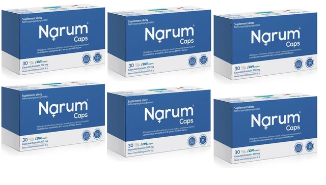 NARINE NARUM 200 mg, 6x30 Capsules, Lactobacillus Acidophilus, FREE P&P ...