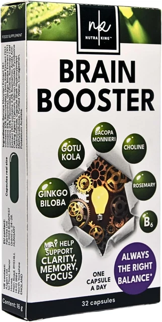 NUTRA KING GINGKO BILOBA Brain Booster Capsules (One Month Supply ...