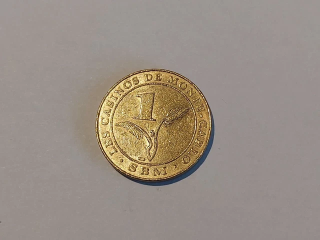 -1-JETON 1 FRANC société des bain de mer casino de monte-Carlo--S.B.M ...