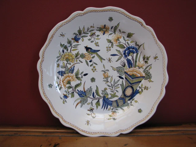 ASSIETTE FAIENCE ROUEN Corne Abondance Oiseau Tiffany Xx Eme EUR 10,00 ...