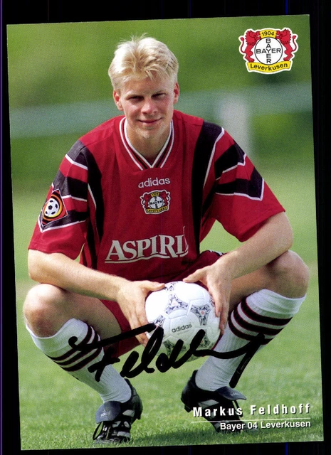 MARKUS FELDHOFF AUTOGRAMMKARTE Bayer Leverkusen 1997-98 Original Sign+A 117630 EUR 1,49 ...