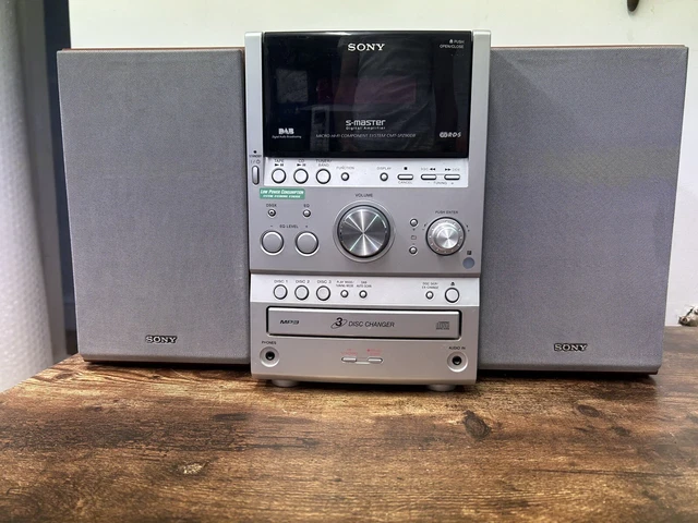 SONY CMT-SPZ90DB 3-CD/DAB/FM/CASSETTE Player Micro Bookshelf Stereo ...