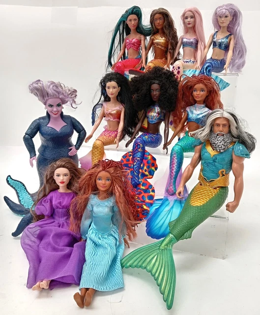 DISNEY'S THE LITTLE Mermaid 11" Live Action Play Doll Bundle x11 2023 ...