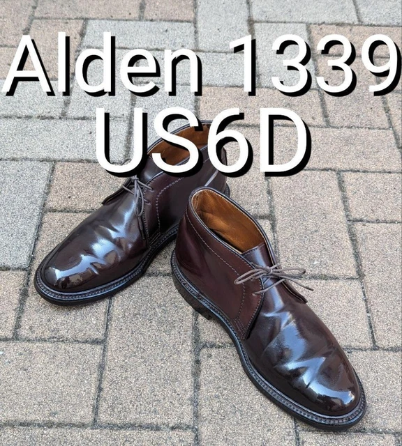 ALDEN SHOES SHELL Cordovan 1339 Chukka Boots Lace-up Burgundy Color 8 ...