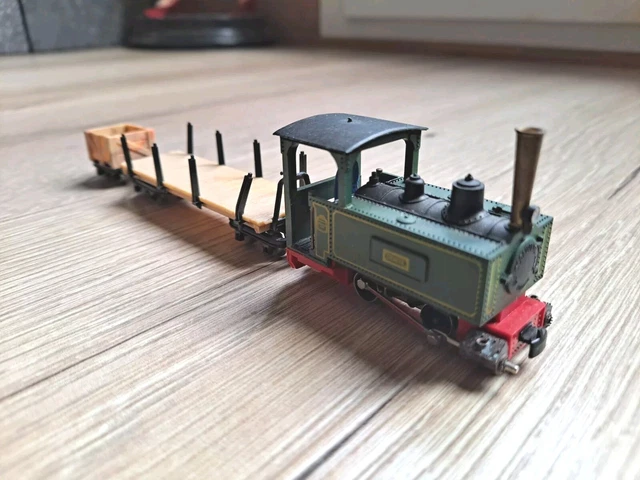 JOUEF HOE LOCOMOTIVE VAPEUR DECAUVILLE STEATITE + 2 WAGONS EGGER BAHN ...