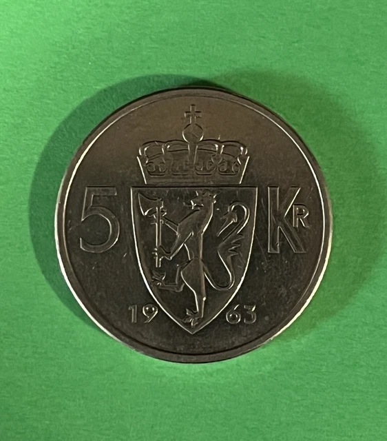 NORWAY 🇳🇴 1963 5 Krone Coin. £2.21 - PicClick UK